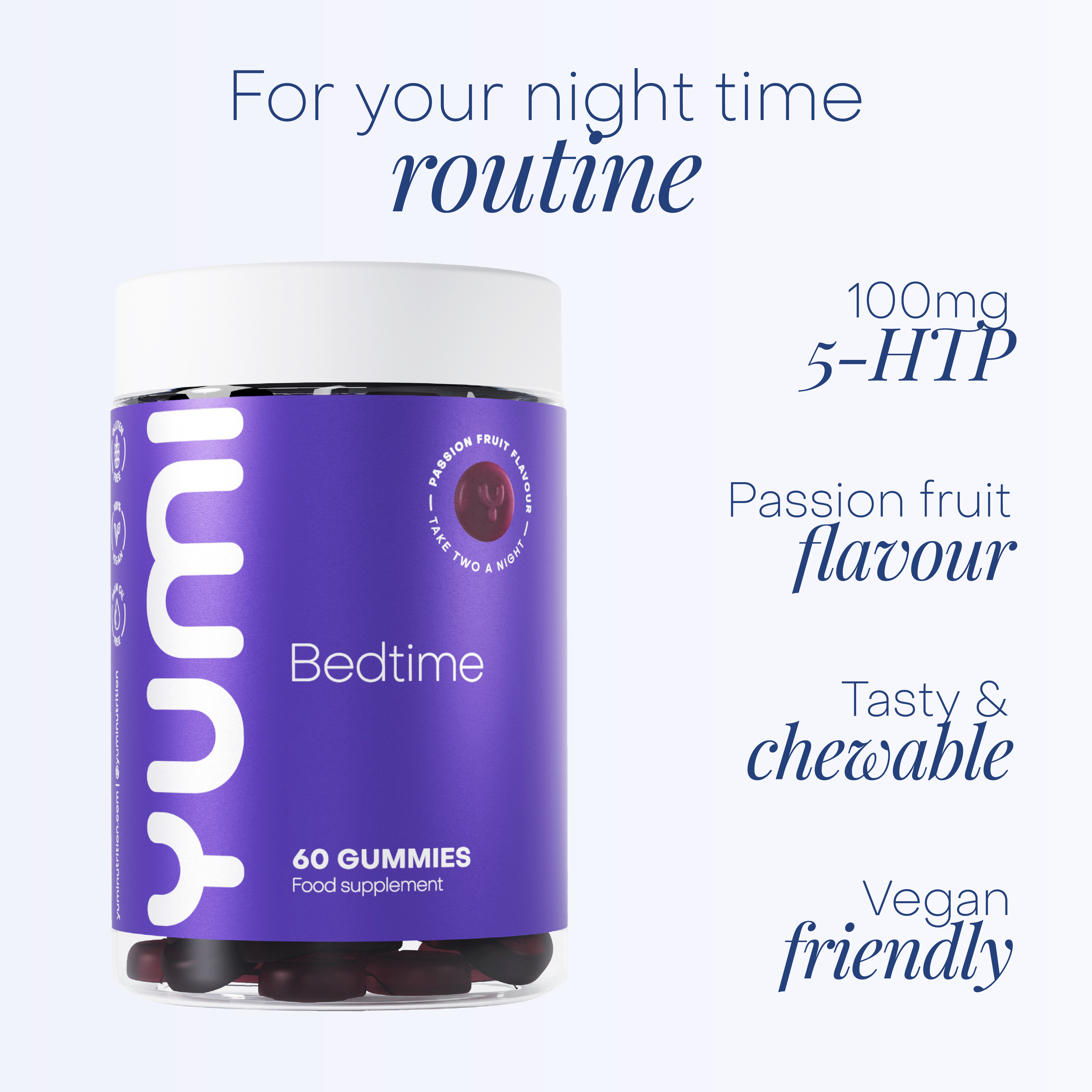 Bedtime Sleep Gummies | Chewable Supplement | Natural Formula | 800mg ...