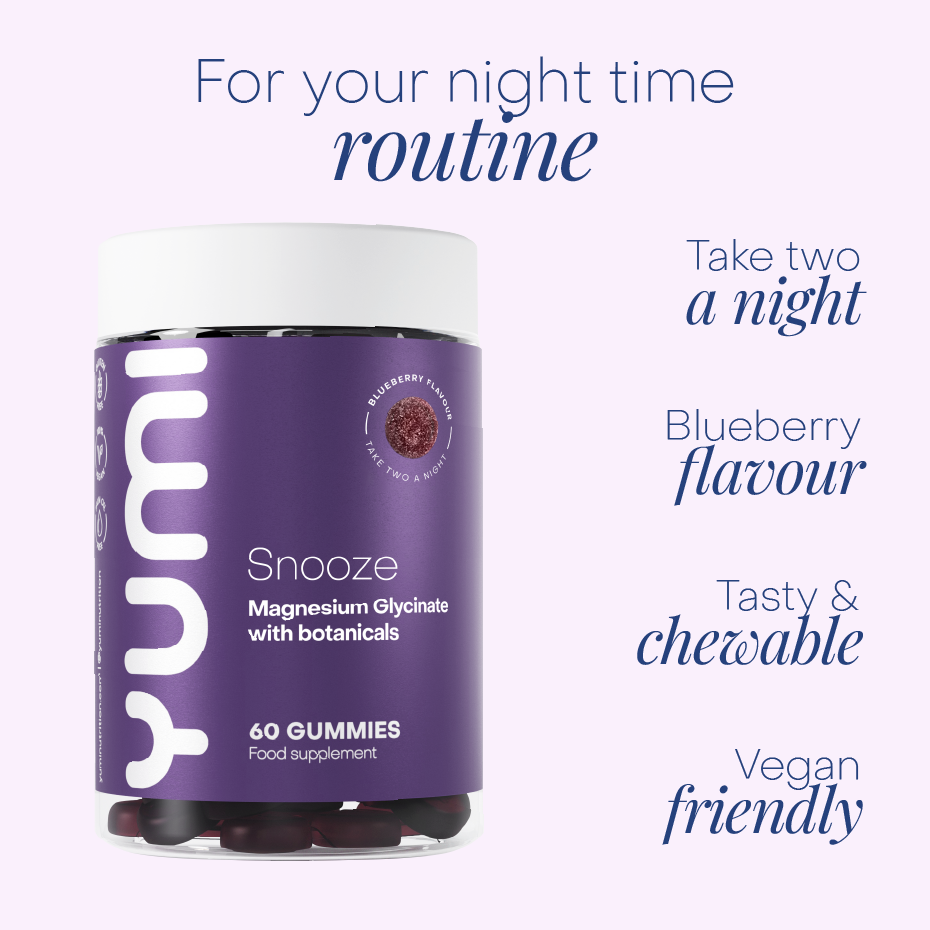 Snooze Sleep Gummies | Chewable Supplement | 600mg Magnesium Glycinate ...